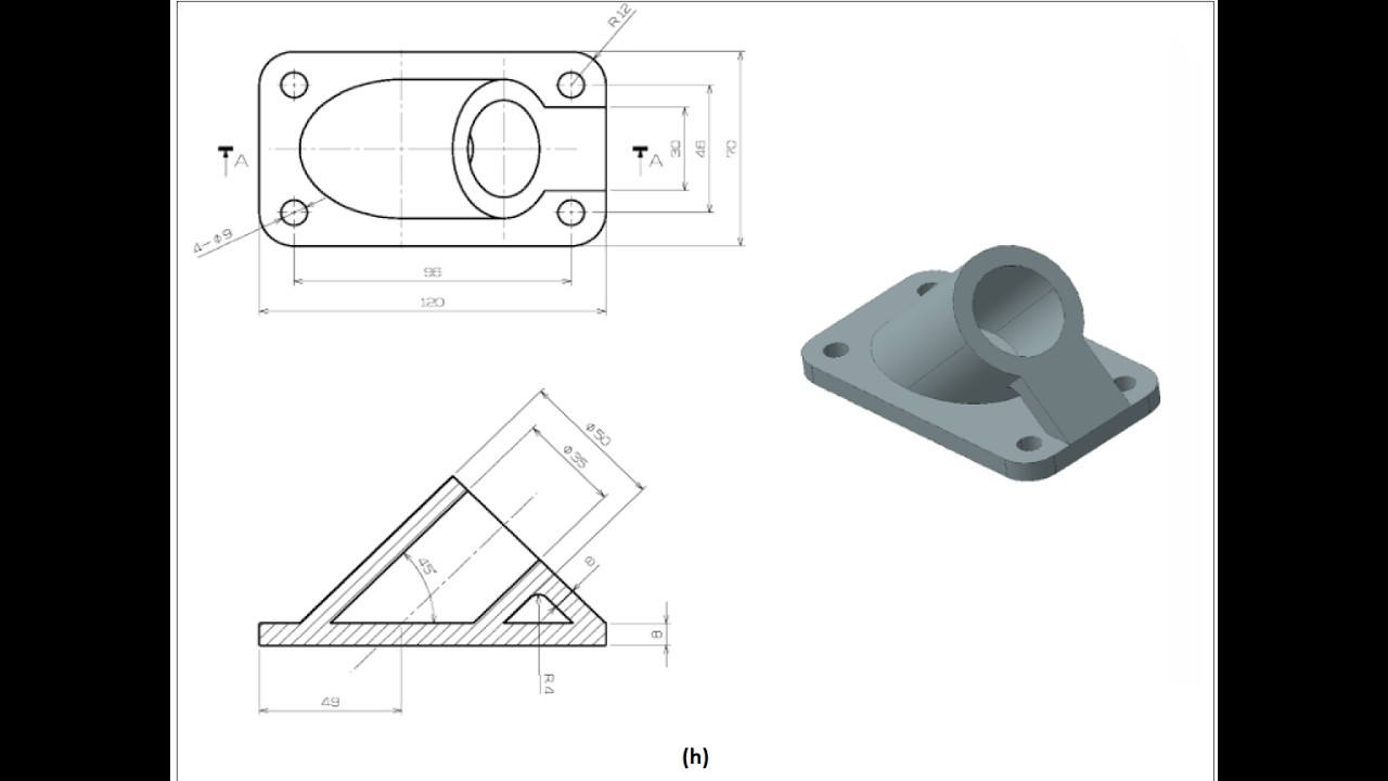 Angle Bracket 3D Model in SolidWorks Step-by-Step Tutorial