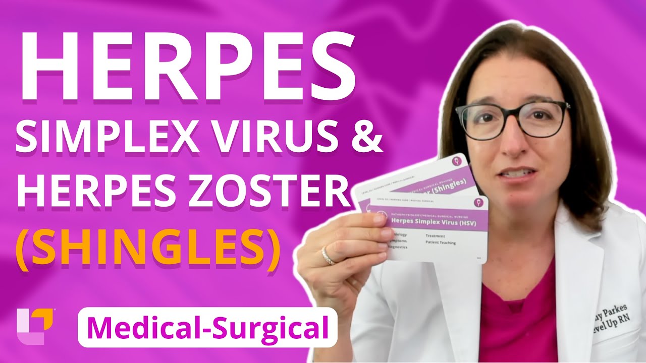 Herpes Simplex Virus and Herpes Zoster Shingles: Integumentary System - Med-Surg | @LevelUpRN