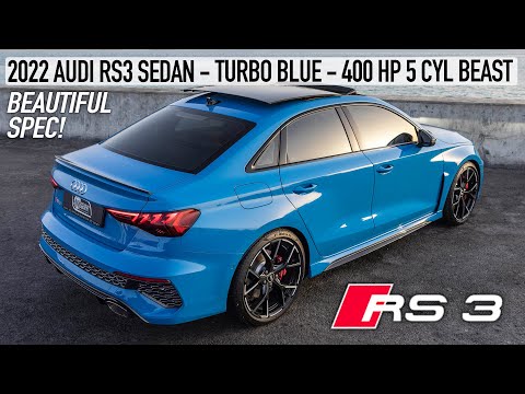 BEAUTIFUL! 2022 AUDI RS3 SEDAN - 400HP 5CYL BEAST IN STUNNING SPEC & LOCATIONS - IN DETAIL 4K