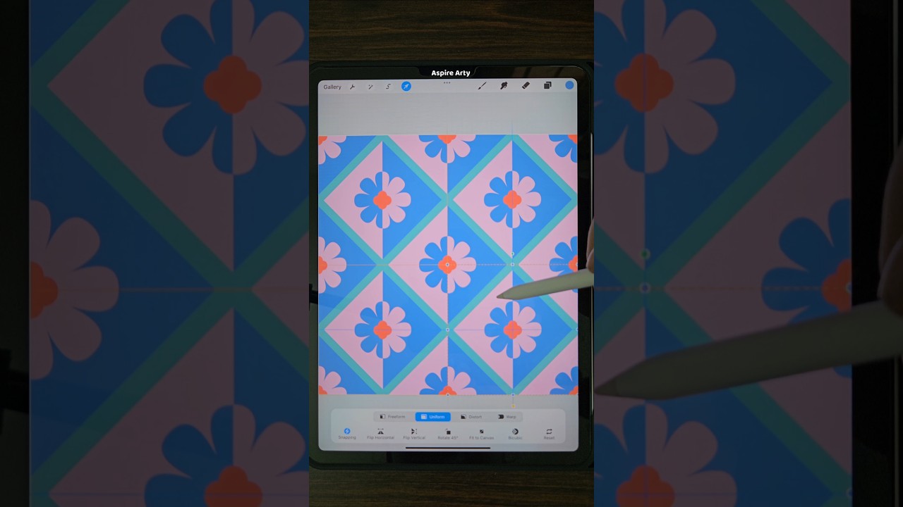 Flower Seamless Pattern Art #shorts #procreatetutorials