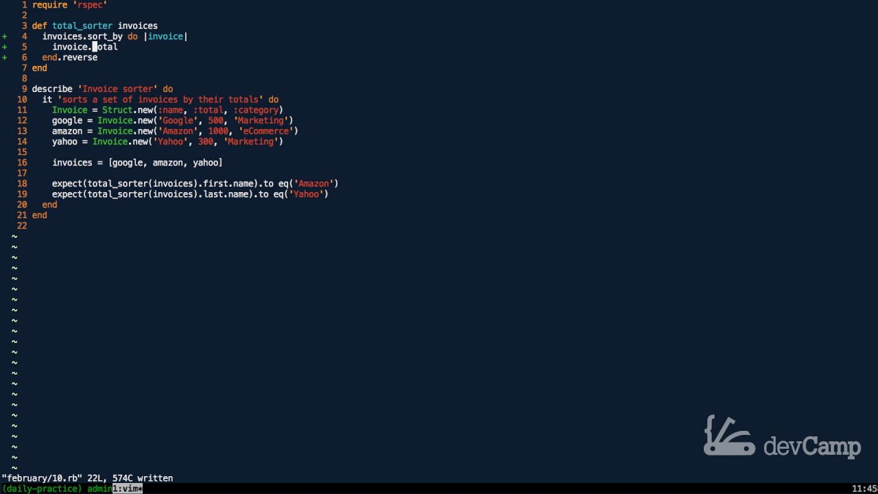 Sort a Collection of Struct Objects by One of Their Attributes in Ruby
