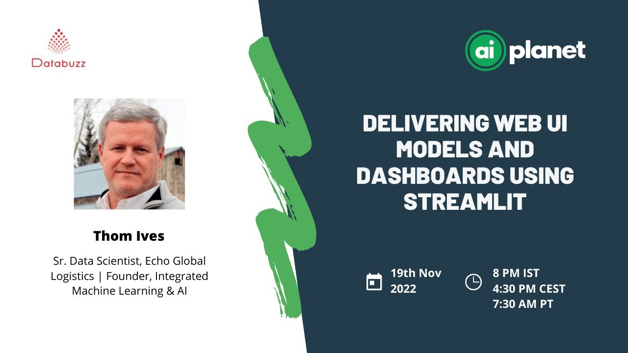 Be Pythonic And Deliver Web UI Models And Dashboards Using Streamlit