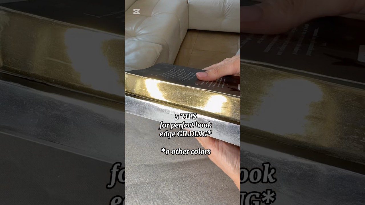 5 tips for book edge gilding, my experience #bookish #bookedges #tutorial #bookart #arttips #gilding