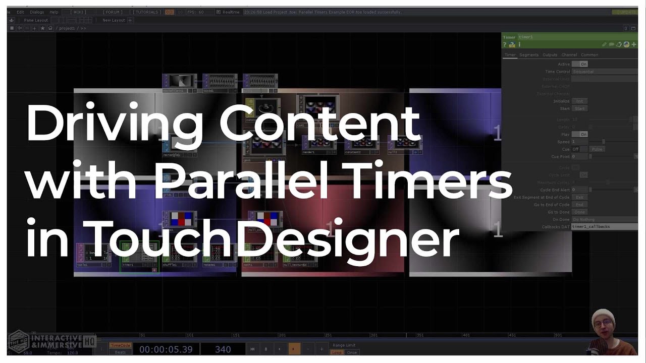 Driving Content with Parallel Timers in TouchDesigner - TouchDesigner Tutorial 084