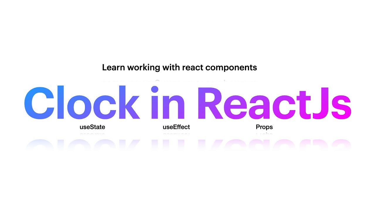 Working With React Component : Building a clock component