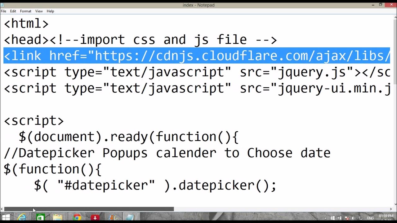 simple date picker using javascript free download