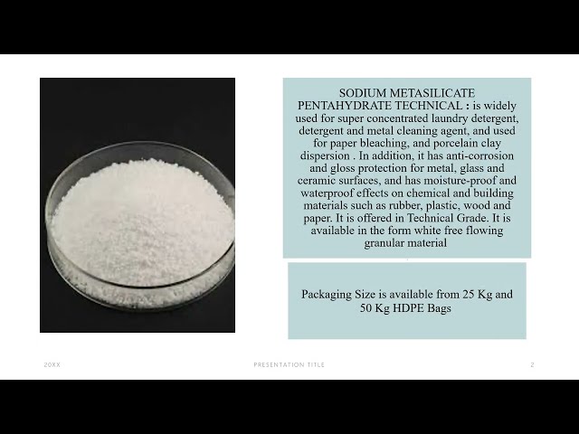 Silicate - Sodium Metasilicate Pentahydrate Technical Manufacturer from ...