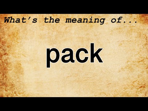 Pack Meaning : Definition of Pack