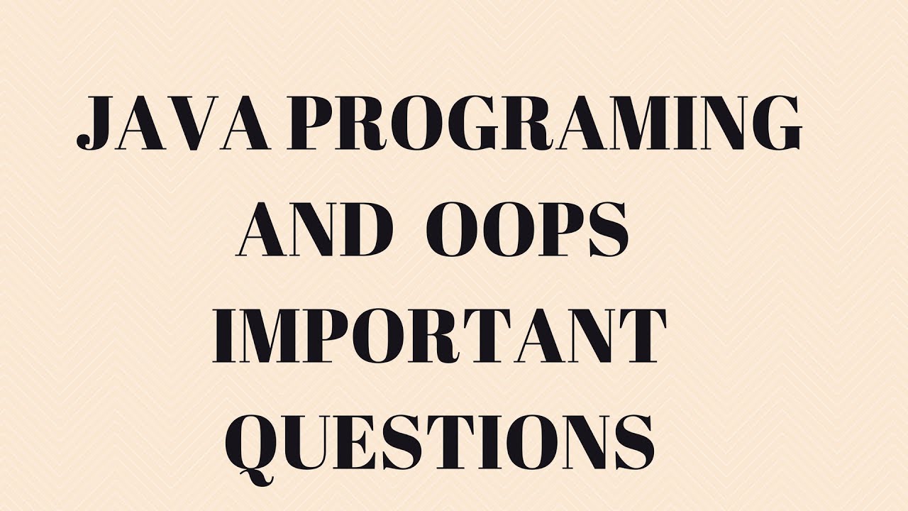 JAVA PROGRAMMING AND OOPS IMPORTANT QUESTIONS UNIT WISE || BWTS