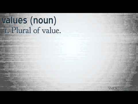 values - definition