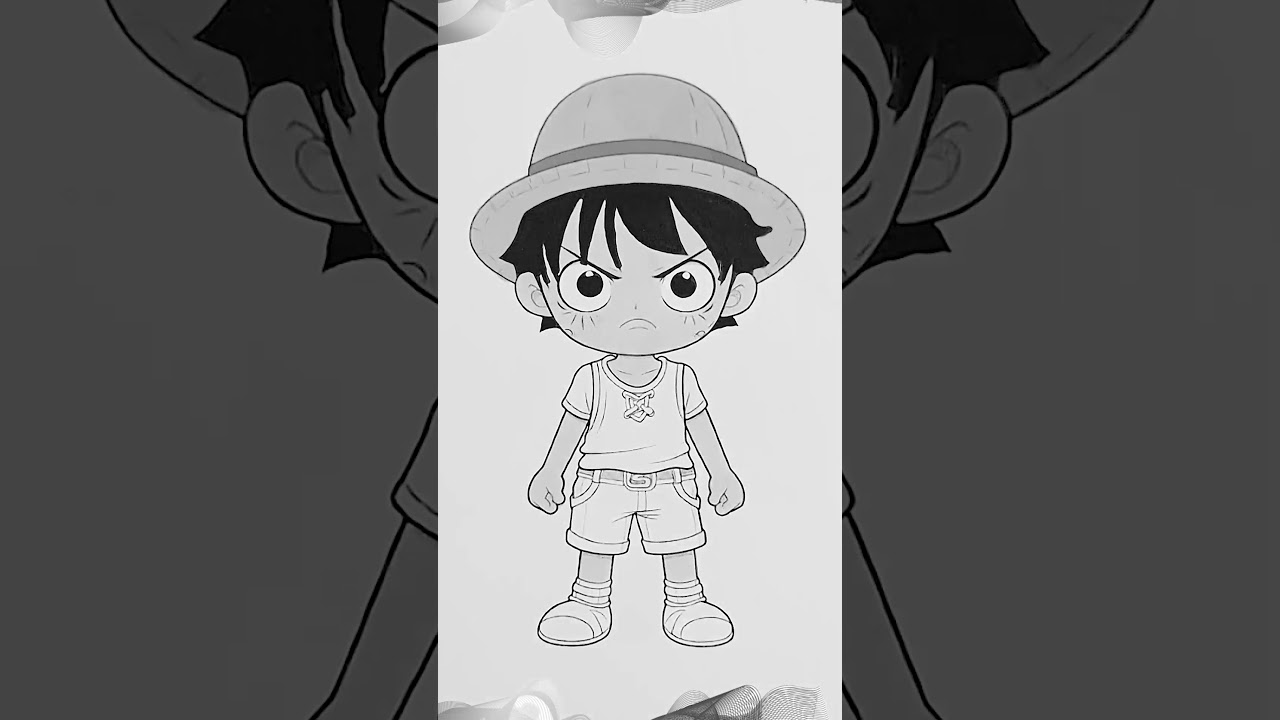 Coloriage LUFFY . ONE PIECE 💥 N'hésite pas à LIKER et à t'ABONNER 🤗 #shorts #onepiece