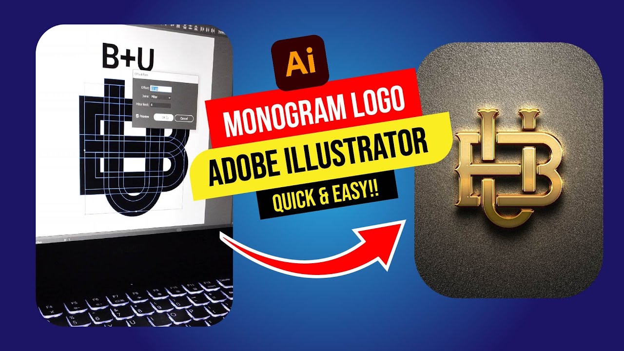 Designing a Modern Icon for the Initials UB | A Step-by-Step Tutorial