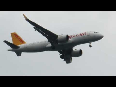 Pegasus Airlines Airbus A320-251N Approaching to Trabzon Airport