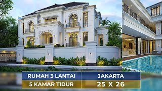 Video 3D Mrs. YNY 1462 Classic Modern House 3 Floors Design