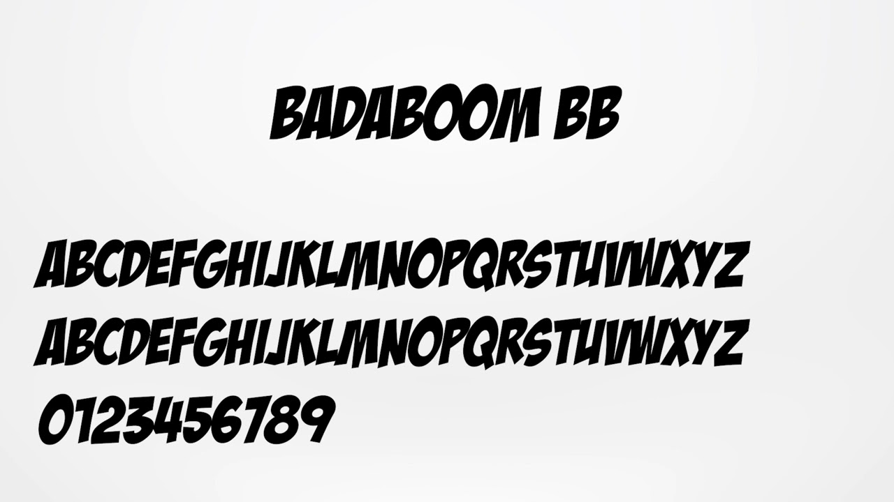 BadaBoom BB font
