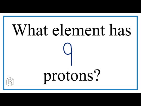 Which element has 9 protons?