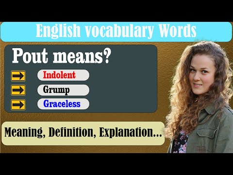 What does Pout mean? | What is Pout? | Pout meaning in English | English Grammar