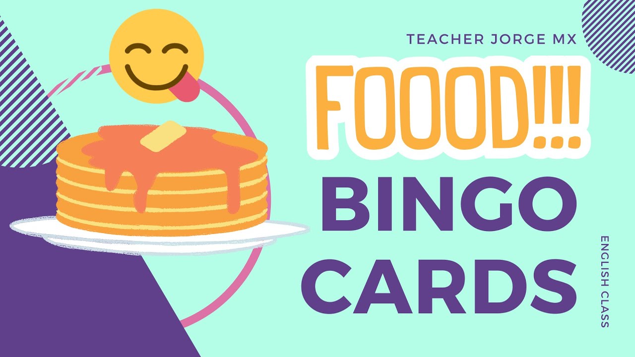 FOOD BINGO CARDS
