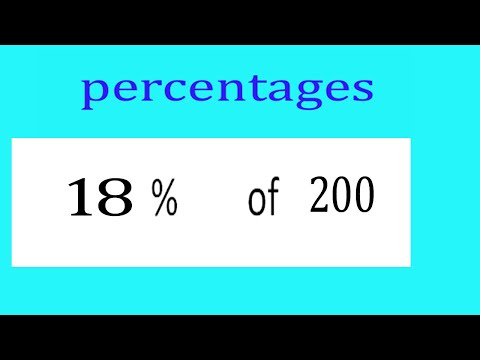 Percentages 18 Percentage(%) of 200