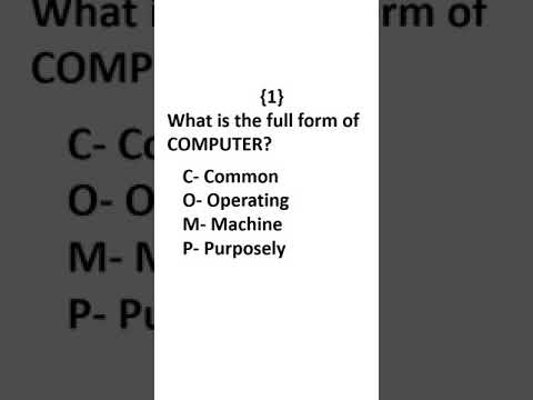 Full form of Computer, Mouse, Keyboard | General Knowledge Questions and Answers in English |