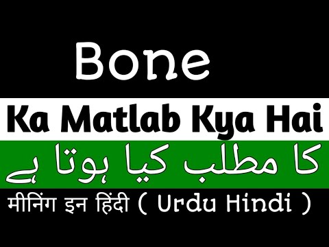 Bone Meaning | Bone Meaning In Urdu Hindi | Bone Ka Matlab Kya Hai | Bone Ka Meaning Kya Hai