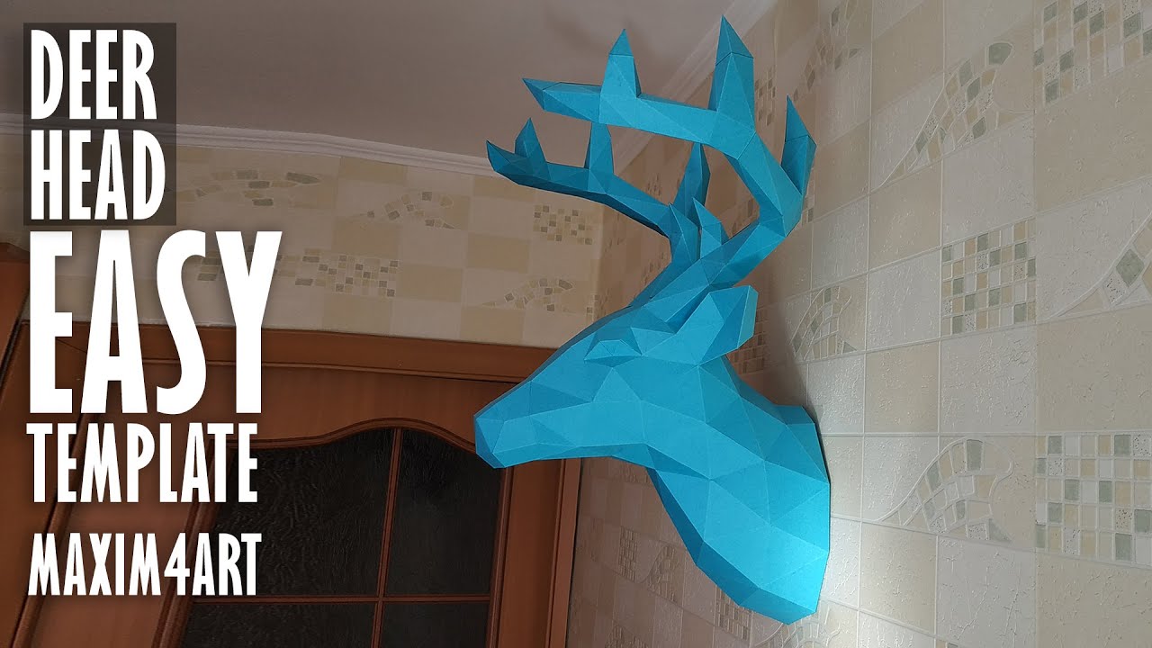 Deer Head. Papercraft 3D