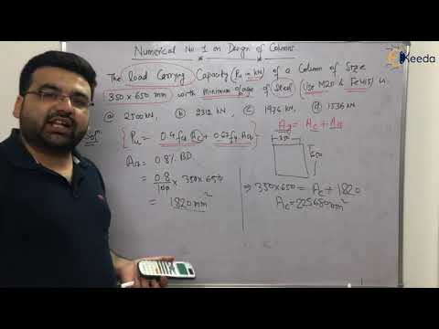 Numerical Number 1 on IS:456 2000 provisions in Design of Columns - Concrete Structures - GATE ...