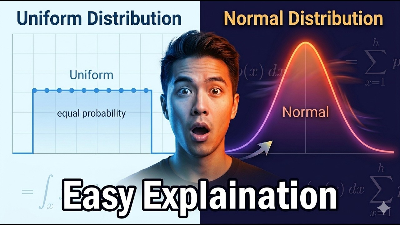The EASIEST Way to Understand Uniform & Gaussian Distribution (Bayesian ML)