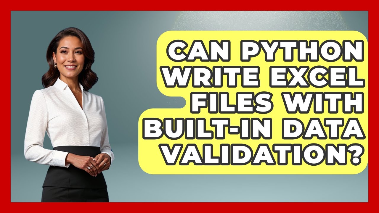 Can Python Write Excel Files With Built-in Data Validation? - Python Code School