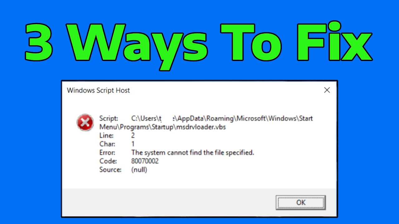 How To Fix Windows Script Host Error in Windows 11