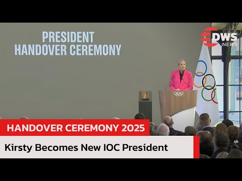 Kirsty Coventry Becomes New IOC President β Handover Ceremony 2025 | AD1E