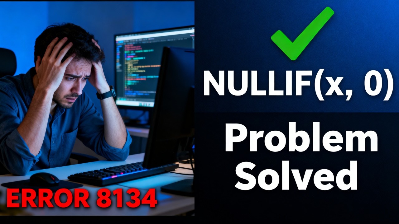 Fix SQL Server Error 8134 (Divide by Zero) with the NULLIF Function