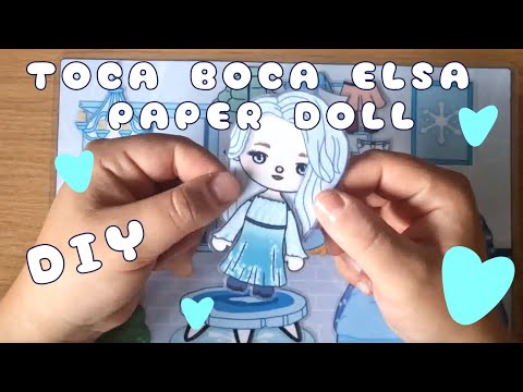 Toca Boca Elsa From FROZEN Paper Doll Bedroom DIY #papercraft #diy #paperdiy #tocaboca #kidsgames