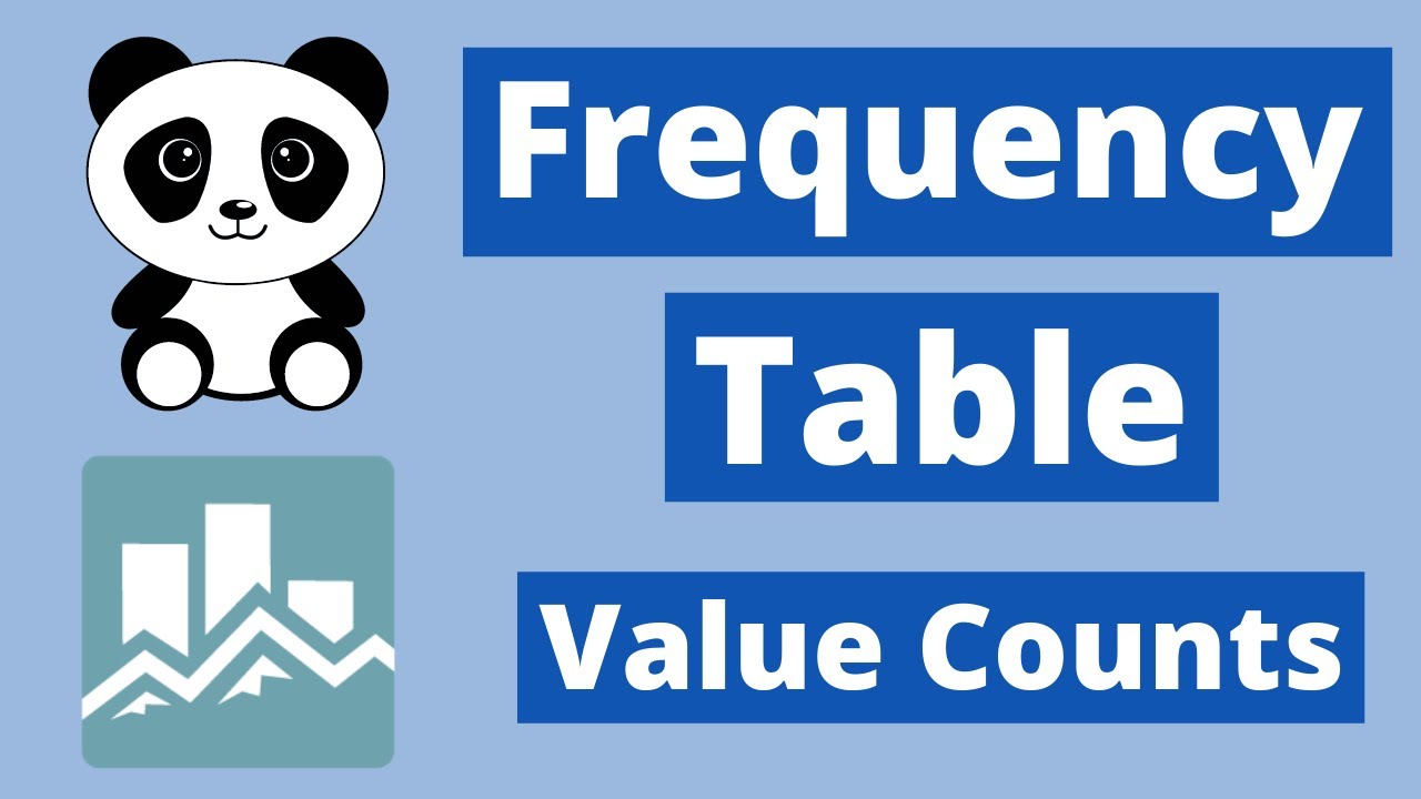 How to get a frequency table with pandas value counts