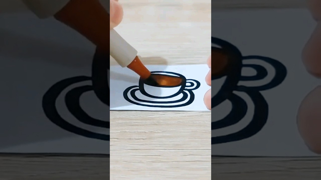 How to make your own sticker • DIY sticker • COFFEE #sticker #diysticker #diystickers #shorts