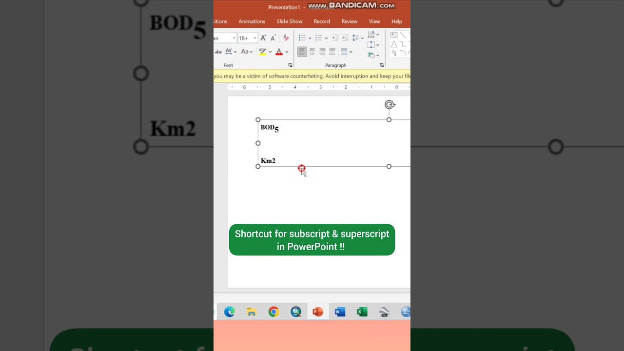 Insert_superscript_&_subscript_in_PowerPoint_quickly!! #short 🔥 #powerpoint #powerpoint_tips