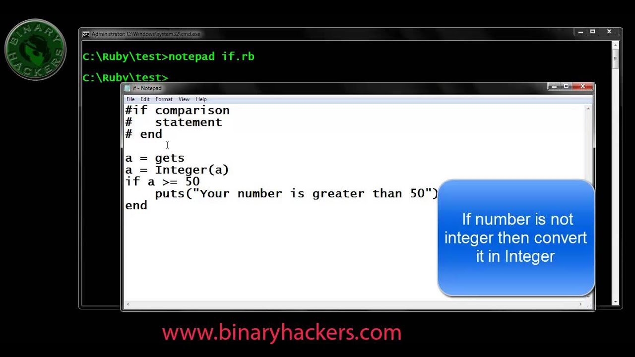 Ruby Programming Part 12 (If Statement)