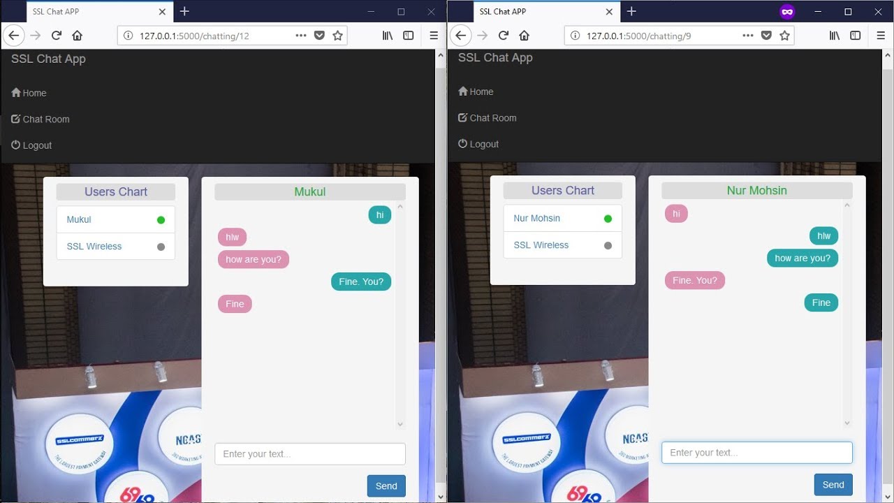 Python Simple Chat WebApp with MySQL and Bootstrap - Source Code on Github