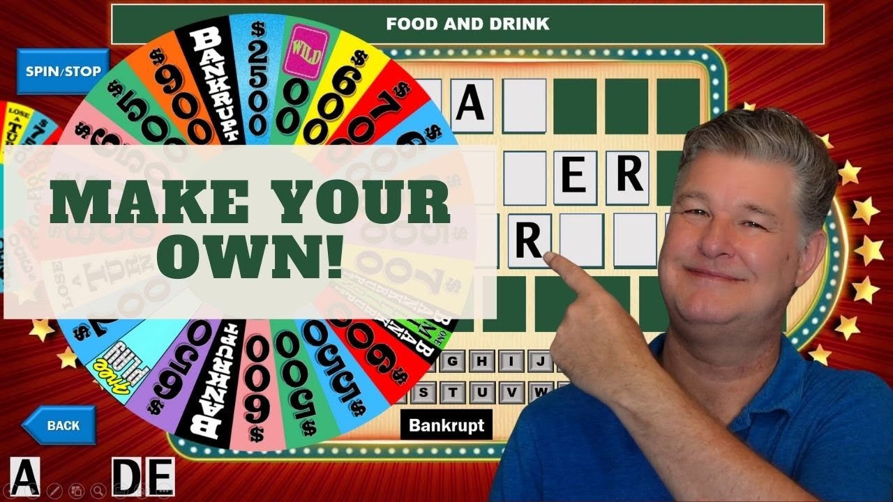 EASILY Create a Wheel of Fortune Game | Customizable PowerPoint Template/Game