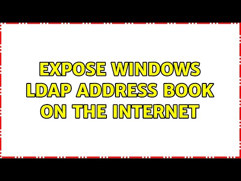 Expose Windows LDAP address book on the internet