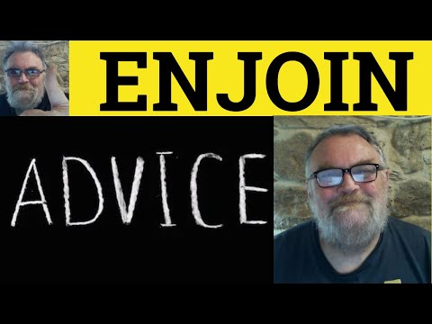 🔵 Enjoin Meaning - Enjoin Examples - Enjoin Definition - Formal English - Enjoin