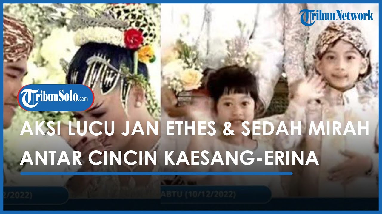 Aksi Menggemaskan 2 Cucu Jokowi, Jan Ethes & Sedah Mirah Antar Cincin Akad Nikah Kaesang-Erina ...