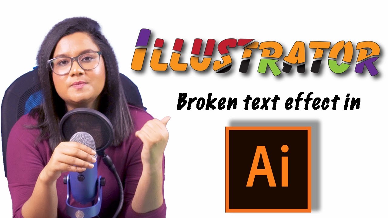 Broken Text Effect in Adobe Illustrator 2021 | Fast Tutorial