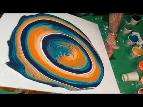 Fun Experiment! A Stacked Ring Pour! Fluid Art / Abstract Art / Acrylic Pouring Art Tutorial