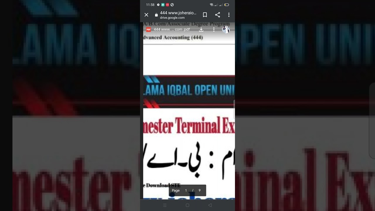 444 Advanced accounting solved paper Allama Iqbal open university solution paper