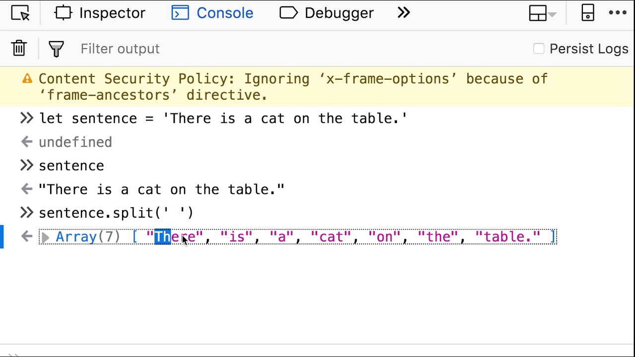 fff8-24 Using split to Break Down a String into an Array in JavaScript