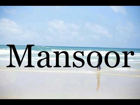 How To Pronounce Mansoor🌈🌈🌈🌈🌈🌈Pronunciation Of Mansoor
