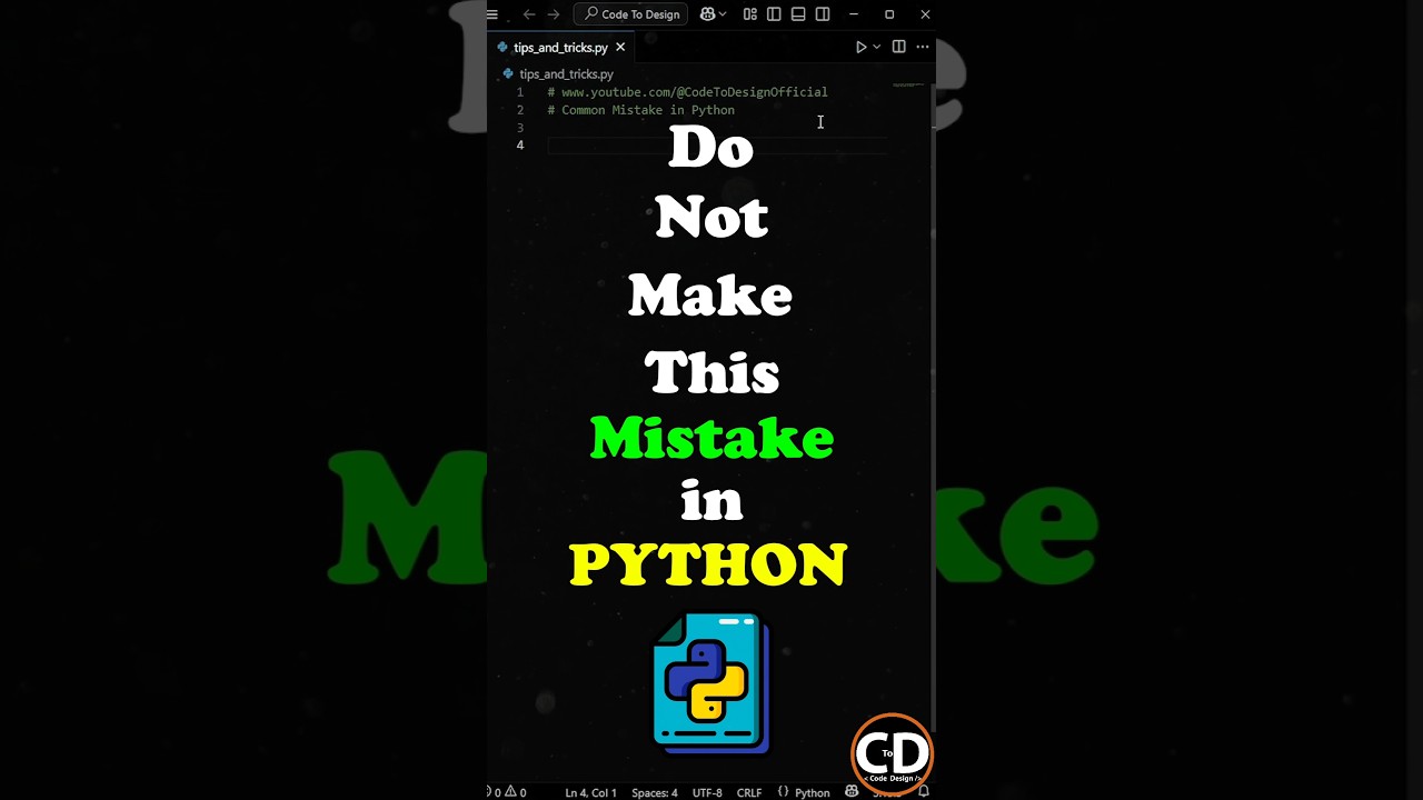 Do Not Make This Mistake In Python #python #coding #programming