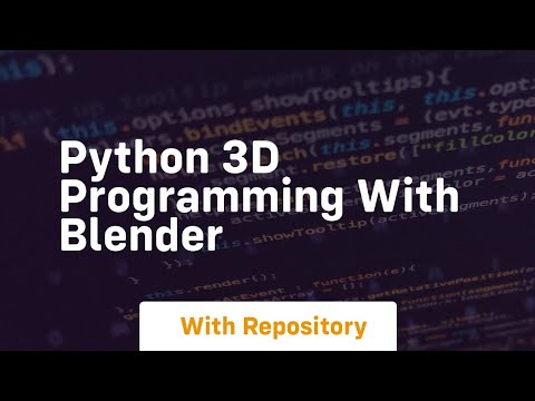 Python 3d programming with blender
