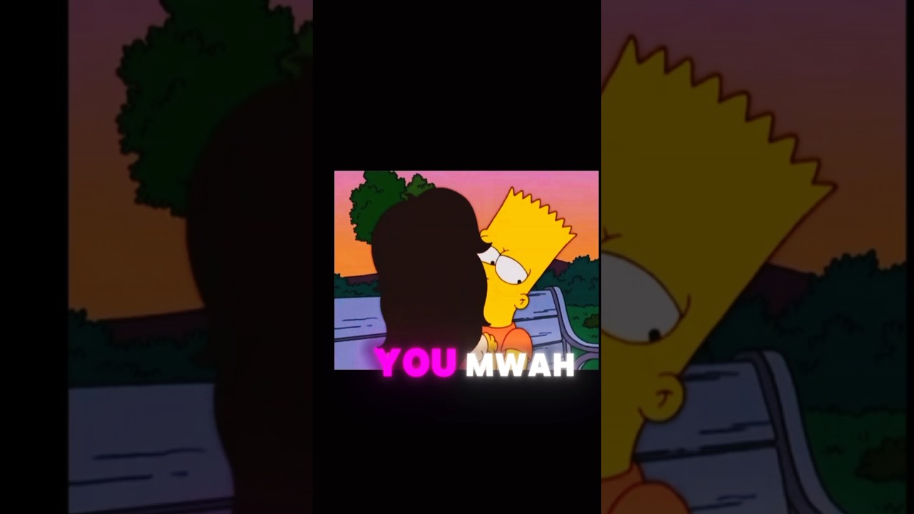 Bart first kiss #sad #kiss #thesimpsons #bart #cartoon #love #love #animation #chill